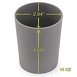 WeeSprout Bamboo Toddler Cups - 4 pc Set (10 fl oz), Organic & Non-Plastic Cup Pack for Toddlers, Big Kids or Baby, Natural