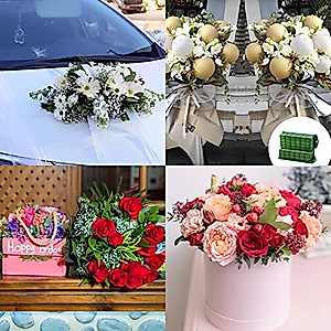 Lyellfe 2 Pieces Floral Foam Cage, Rectangular Flower Foam Holder, Flower Arrangement Mud for DIY Fresh or Artificial Flowers, Table and Wedding Centerpieces, 9.5''L x 3''W