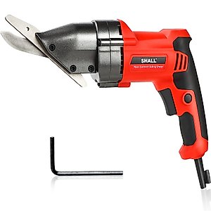 SHALL Electric Fiber Cement Siding Shear, 4.8-Amp Hardie Board Cutter with 360 Degree Swivel Head, Variable Speed & Continuous Cutting, for Cutting Cement Board, Tile Board, Backer board, 2700 SPM