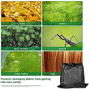 Hecaty 24" x 26" Upgrade Large Pump Barrier Bag, Pond Pump Filter Bag, Black Media Bag Pump Mesh Bag (24" x 26", Black)