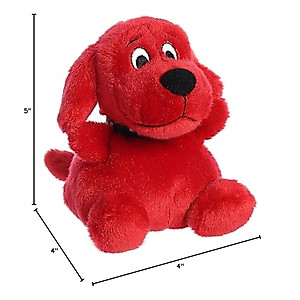 Aurora® Playful Clifford® Palm Pal™ Clifford Stuffed Animal - Childhood Nostalgia - Lasting Companionship - Red 5 Inches
