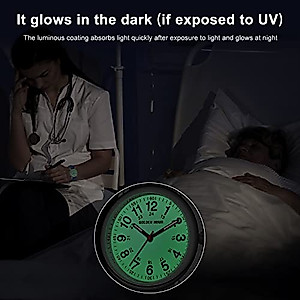 GOLDEN HOUR Waterproof Nurse Watch for Medical Professionals, Students Women Men - Military Time Luminouse Easy Read Dial, 24 Hour with Second Hand, Colorful Silicone Band Navy Blue