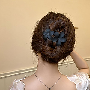 8 PACK Flower Alligator Hair Clips Matte Curved Hair Claw No Slip Hair Clips Volume Strong Hold Clip Hair Claw Hair Accessories for Women Girls