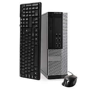 Dell Optiplex 9020 SFF Desktop Computer, Intel Quad Core i5-4570 3.2 GHz, 16GB DDR3 Ram, 240GB SSD, DVD, Windows 10 Professional, 24 inch Monitor. Free Keyboard,Mouse,WiFi Adapter (Renewed)