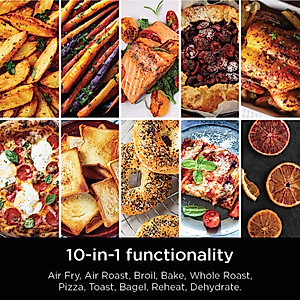 Ninja Prestige Smart XL with Pro Cook System 10-in-1 Air Fry Digital Countertop Convection Toaster Oven with Air Fry, Air Roast, Broil & Bake, Pro Cook Thermometer, 1800 Watts, Stainless Steel, DT551