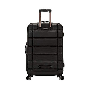 Rockland Melbourne Hardside Expandable Luggage with Spinner Wheels, Black, 3-Piece Set (20/24/28)
