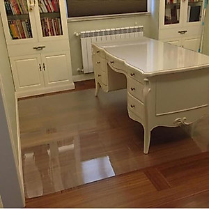 Clear PVC Desk Chair Mat Transparent Office Home Floor Protector mat Chairmats Non-Slip, wear-Resistant, Easy to Clean, 1.5mm Thick,60/80/100cm wide,100-600cm length,100% Waterproof Vinyl Plastic Floo