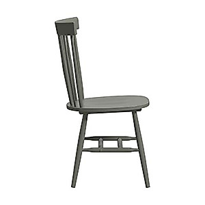 Sauder New Grange Spindle Back Chair, L: 20.47" x W: 21.26" x H: 36.22", Pewter Green Finish