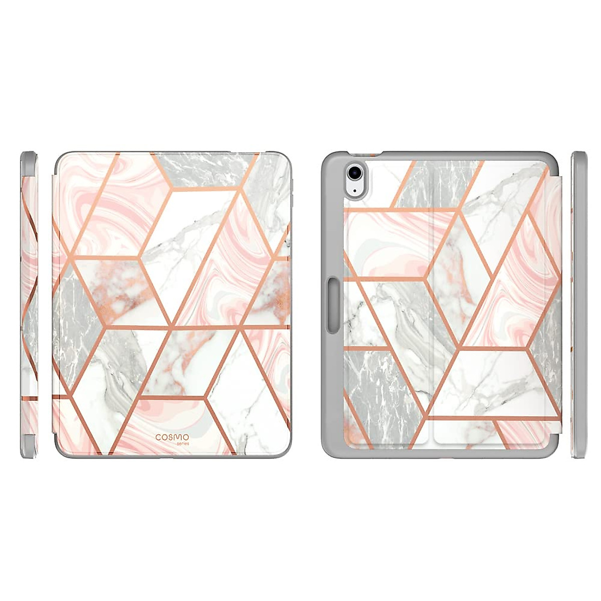 i-Blason for iPad Mini 7 Case (A17 Pro 2024), iPad Mini 6 Case (2021) 8.3 inch, Full-Body Trifold with Built-in Screen Protector Smart Cover with Auto Sleep/Wake & Pencil Holder, Cosmo Series(Marble)