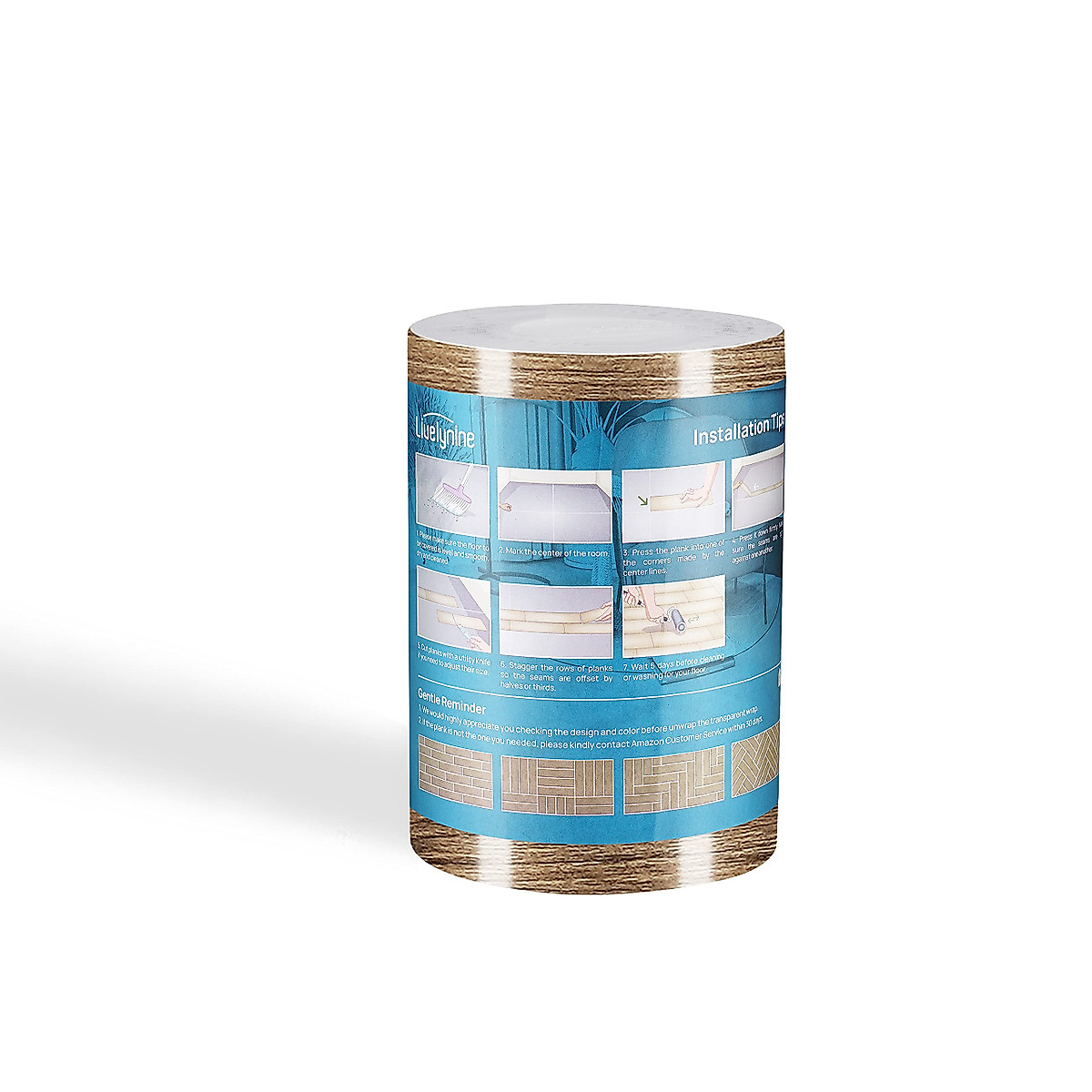 Livelynine 32-Tiles 6X36 Peel and Stick Floor Tile Wood Look Waterproof Vinyl Flooring Self Adhesive Wood Planks PVC Laminate Flooring Renter Friendly Floor Tiles Sticky Tiles Natural Vinyl Plank