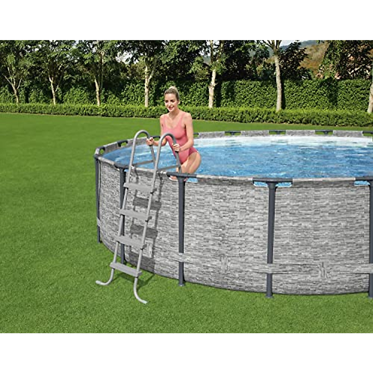 Bestway Flowclear Above Ground Swimming Pool Ladder 48" | Corrosion-Resistant Metal Frame