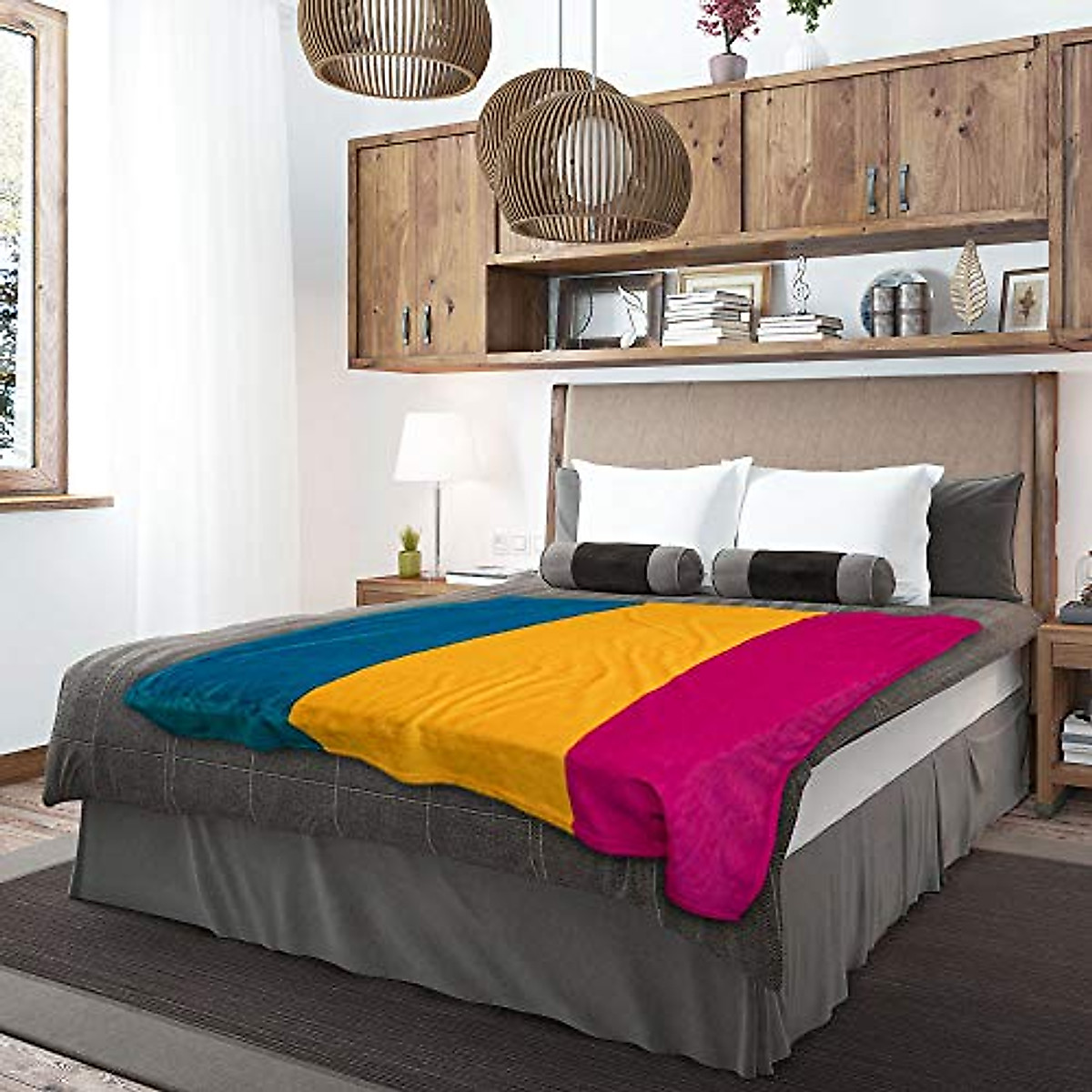 Pansexual Pride Super Plush Blanket - 50x60 Soft Throw Blanket - Perfect for Cuddle Season!