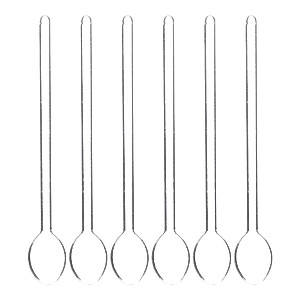 DOITOOL 6Pcs Clear Glass Espresso Spoons Teaspoons, Glass Stirring Spoons Coffee Mixing Spoons Coffee Tea Stirrers for Home Bar Party, 5.58