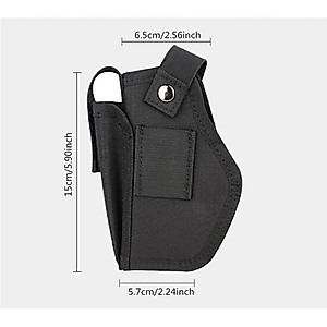 Vacod Universal Gun Holster with Mag Pouch for Concealed Carry Inside or Outside The Waistband Pistols Holsters for Right and Left Hand Draw Holster for Men/Women Black