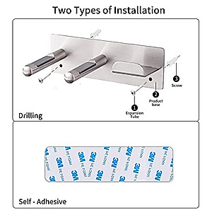 Hair Dryer Holder, SUS304 Adhesive Blow Dryer Holder Wall Mounted Compatible with Dyson Hair Dryer, Hair Dryer Organizer Dyson Hair Dryer Wall Mount