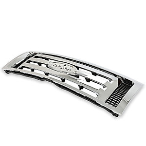 HECASA Front Bumper Grill Compatible with 2009-2012 Ford F150 9L3Z8200D FO1200511 Bumper Guard Cover Hood Grille Shell Chrome Silvery