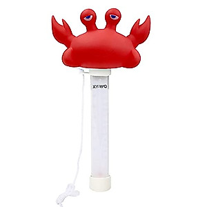 XY-WQ Floating Pool Thermometer, Large Size Easy Read for Water Temperature with String for Outdoor and Indoor Swimming Pools and Spas (Crab)
