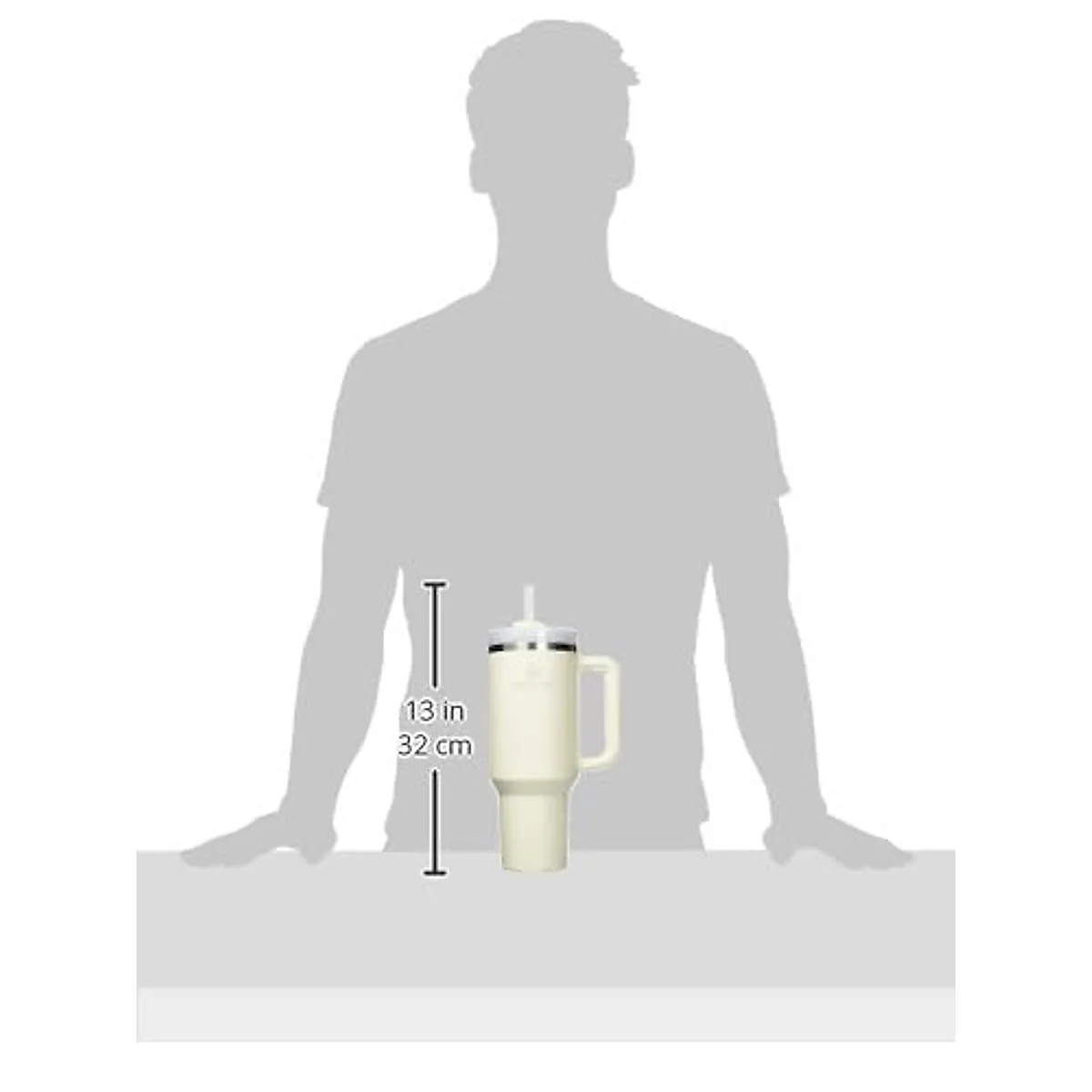 Stanley Quencher H2.0 Tumbler with Handle and Straw 40 oz | Flowstate 3-Position Lid | Cup Holder Compatible for Travel | Insulated Stainless Steel Cup | BPA-Free | Cream 2.0