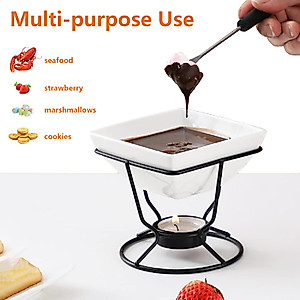 Luvan 7oz Butter Warmers for Seafood with 20 Tealight,4Pcs Ceramic Butter Warmers Set for Chocolate Butter Cheese,Ceramic Bowl Oven Microware Dishwasher Safe,Perfect for family dip Fruit,Dessert,Snack