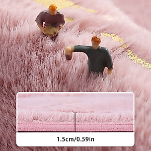 Eanpet Marble Bathroom Rugs Nonslip Pink Bathroom Mats Ultra Soft Washable Bath Mats for Bathroom Floor Mats Carpet Water Absorbent Shower Rug Decoration for Kitchen Bedroom Living Room