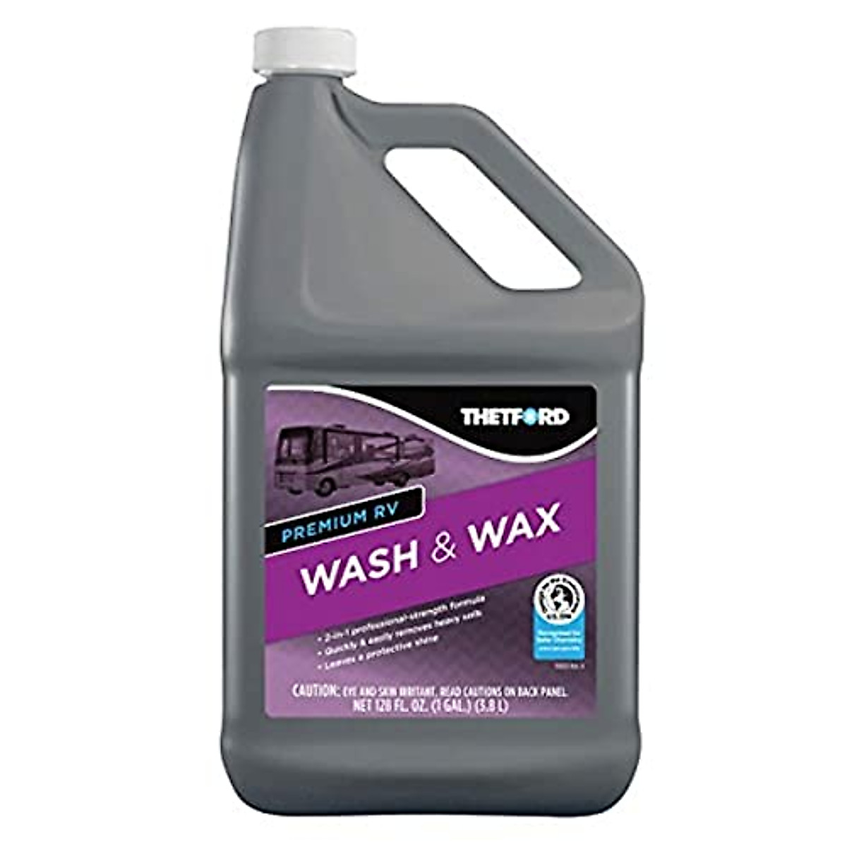 Thetford Premium RV Wash and Wax, Detergent and Wax for RVs / Boats / Trucks / Cars - 1 Gallon - Thetford 32517