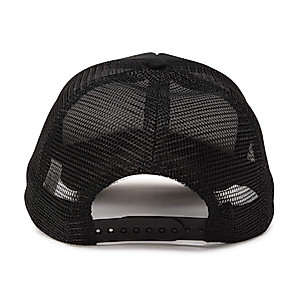 DALIX Plain Trucker Hat Mesh Cap in Black