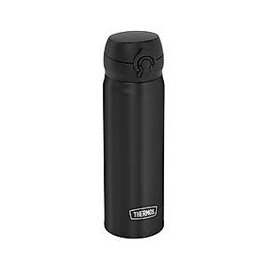 THERMOS 4035.232.050 Ultralight Thermos Flask, Black, 500 ml, Extremely Lightweight, 210 g, Drinking Bottle, Dishwasher Safe, Thermos Flask Keeps Hot for 10 Hours, Cold for 20 Hours, BPA-Free