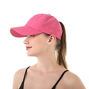 Cross Hat Womens Baseball Cap -Cross Ponytail Hat Baseball Cap Red