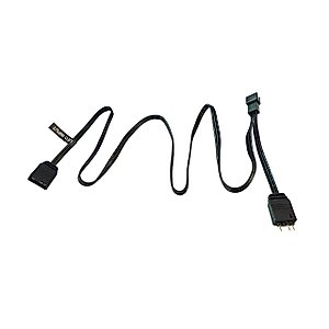 Phanteks 3 Pin Digital RGB LED (PH-CB-DRGB3P_MB) 600mm Extension Adapter Cable for Motherboard - Black