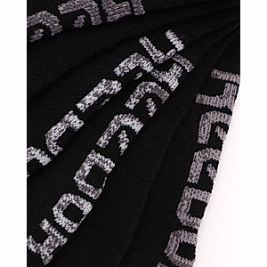 Reebok Men's Low Cut Socks - 12 Pack Performance Cushion Comfort No Show Socks - Breathable Athletic Socks for Men (6-12.5), Size 6-12.5, Black Feed