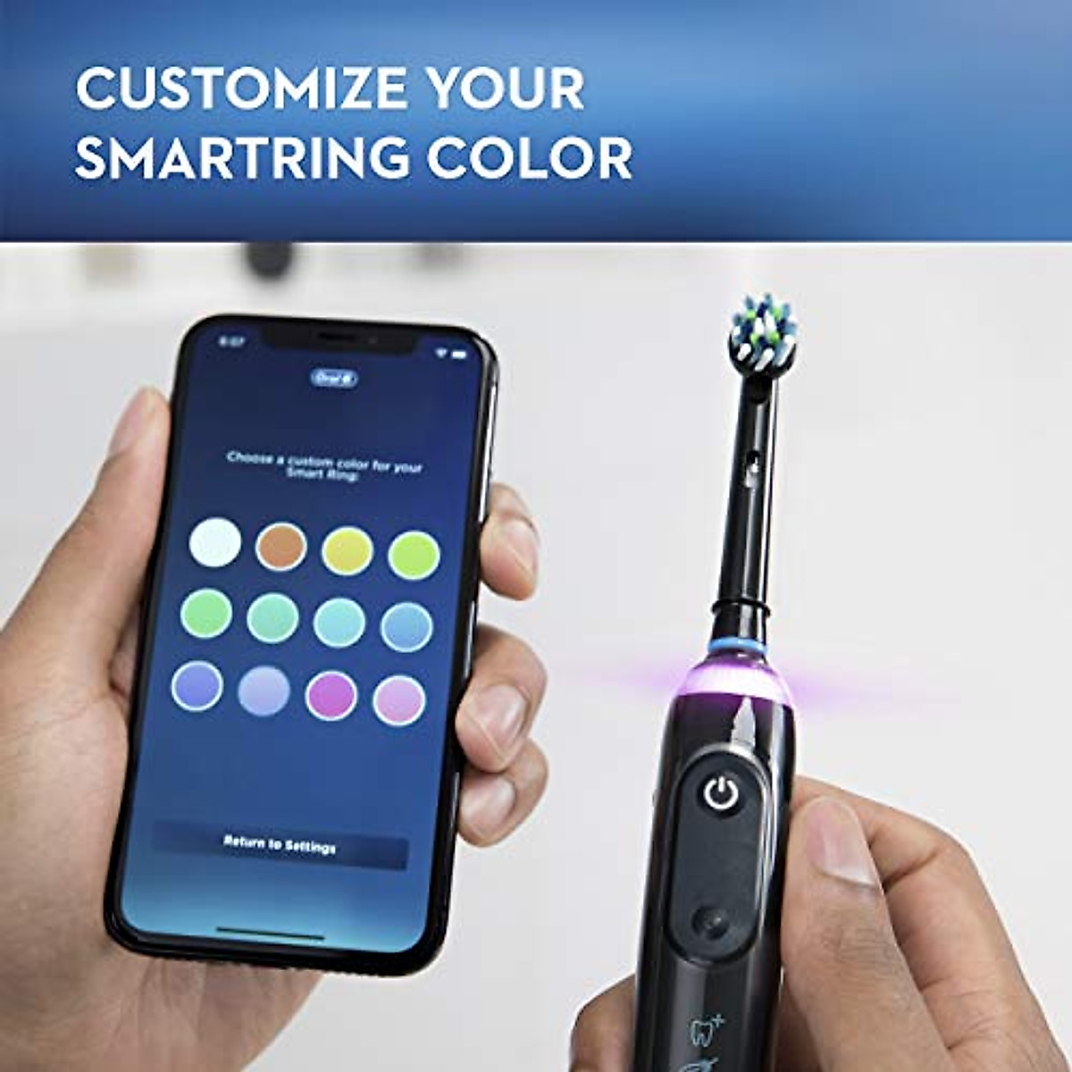 Oral-B GENIUS X Electric Toothbrush with 3 Oral-B Replacement Brush Heads and Toothbrush Case, Black