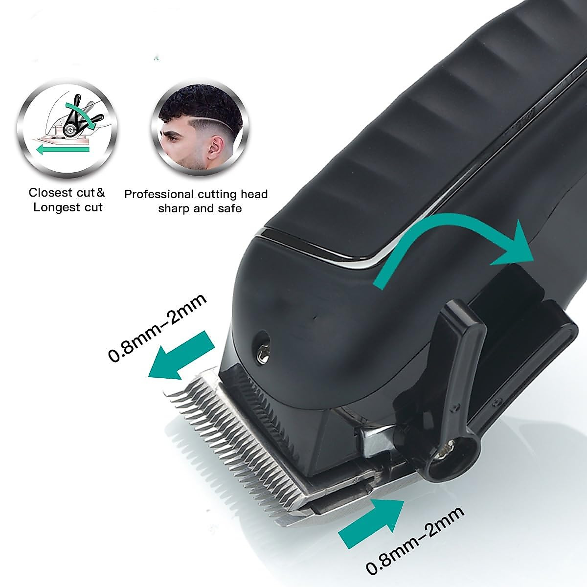 HARUE Hair Clippers for Men, Trimmer Hair Clipper Hair Trimmer for Men Beard Trimmer Hair Cutting Machine Electric Cordless Clippers Rechargeable