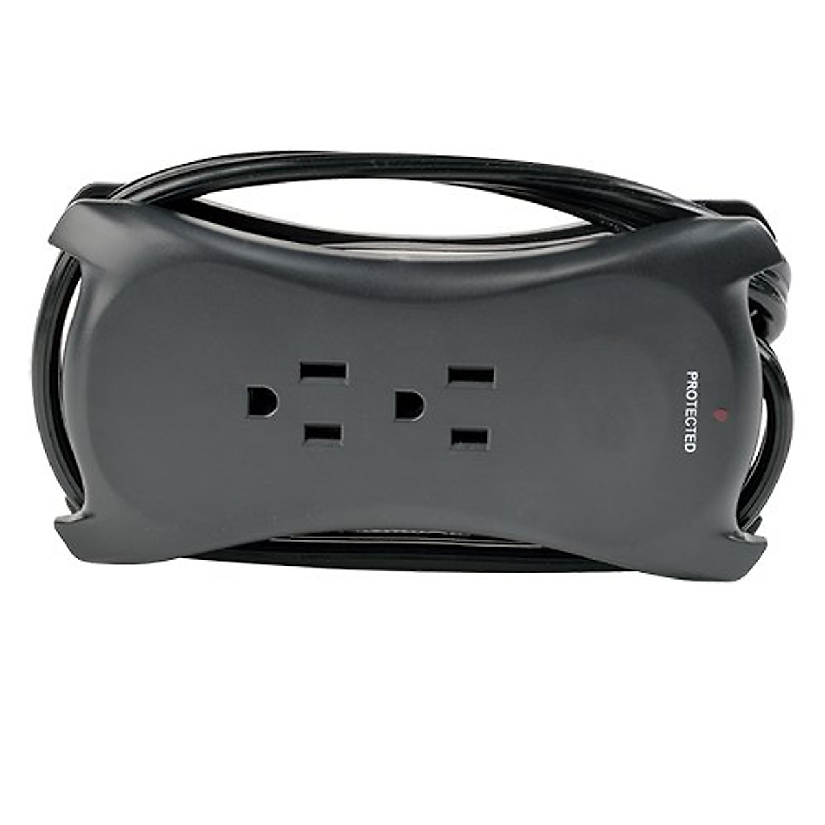 Tripp Lite 3 Outlet Portable Surge Protector Power Strip, 18in Cord, 2 USB, & $25,000 INSURANCE (TRAVELER3USB) Black