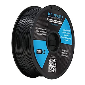 Fused Materials Black ASA 3D Printer Filament - 1kg Spool, 1.75mm, Dimensional Accuracy +/- 0.03 mm, (Black)