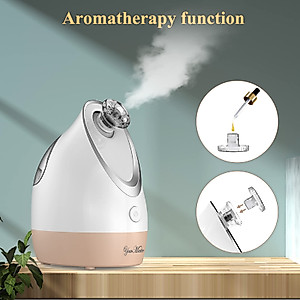 YourMate Facial Steamer Nano Ionic Face Steamer, Adjustable Nozzle with Aromatherapy Warm Mist for Sinuses Moisturizing Unclogs Pores, Facial Vaporizador