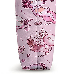 Cute Kawaii Axolotl Pattern l Axolotl Strawberries Cherries Tote Bag