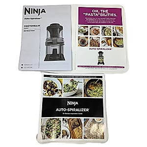 Shark ' Ninja Auto-Spiralizer Kit with Storage Box for CT682SP CT680W Intelli-Sense System Blender (XSKCTSPIRALW & XSKBLADEBOX), Clear and Black