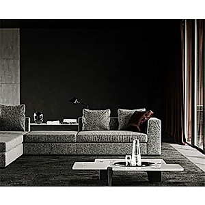 practicalWs (15.7" x118" Black Wallpaper Self Adhesive and Removable Peel and Stick Vinyl Film Stick Paper Easy to Apply Wall Coverings Shelf Home Decorative Liner Table and Door Reform