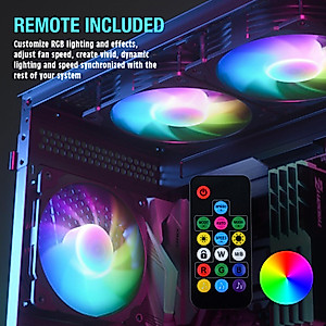 Vetroo 3-Pack Computer Case Fan 120mm Address RGB & PWM Cooling Fans High Performance with Controller Hub - Pink