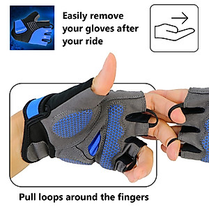 LuxoBike Cycling Gloves Mens Road Bike Gloves for Men-[5MM Gel Pad] Specialized Biking Gloves-[Ultra Breathable] Half Finger Road Bike Bicycle Gloves-[Silicone Antislip] for Cycling