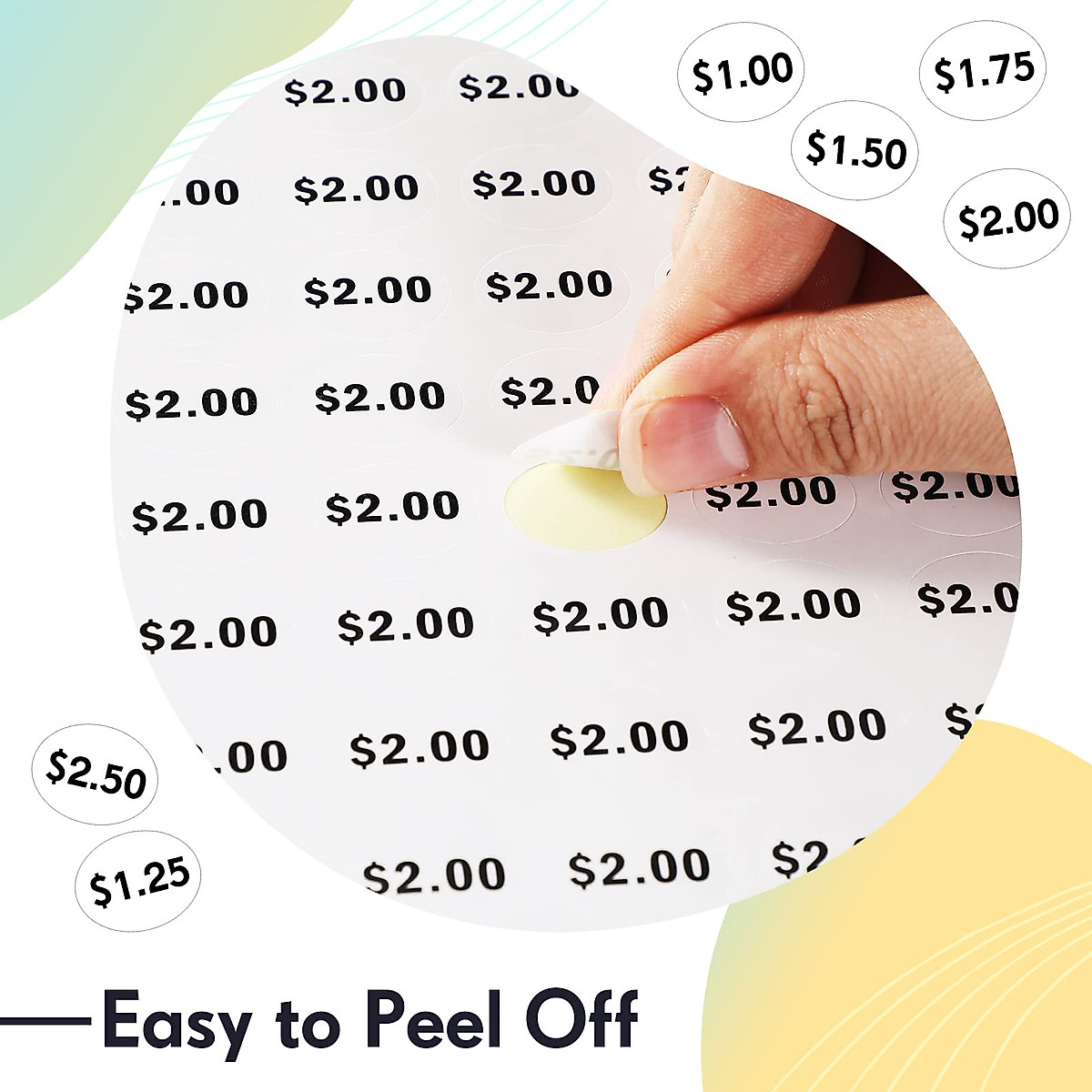 6 Prices to Use: There are 6 Kinds of Vending Machine Price Labels for You to Choose, namely $1.00, 1.25, 1.50, 1.75, 2.00, 2.50, You can use Them According to Your Need (Black, White)