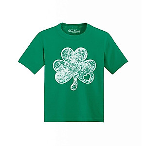 shop4ever Distressed Shamrock Heart St. Patrick's Day Toddler Cotton T-Shirt 3T Green