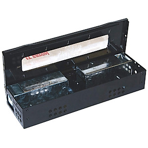 JT Eaton 423CL-BK Little Pete Slim Multi Catch Mouse Trap with Inspection Window Lid & Black Powder Coat, No Bait Pest Control (Pack of 12)