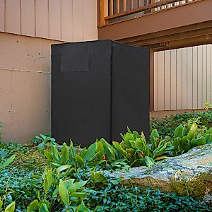 Woohot Air Conditioner Covers for Outside Units - 34 x 34 x 30 inches Durable AC Cover Water Resistant Fabric Windproof Design Outdoor Furniture Universal Cover with Air Pockets