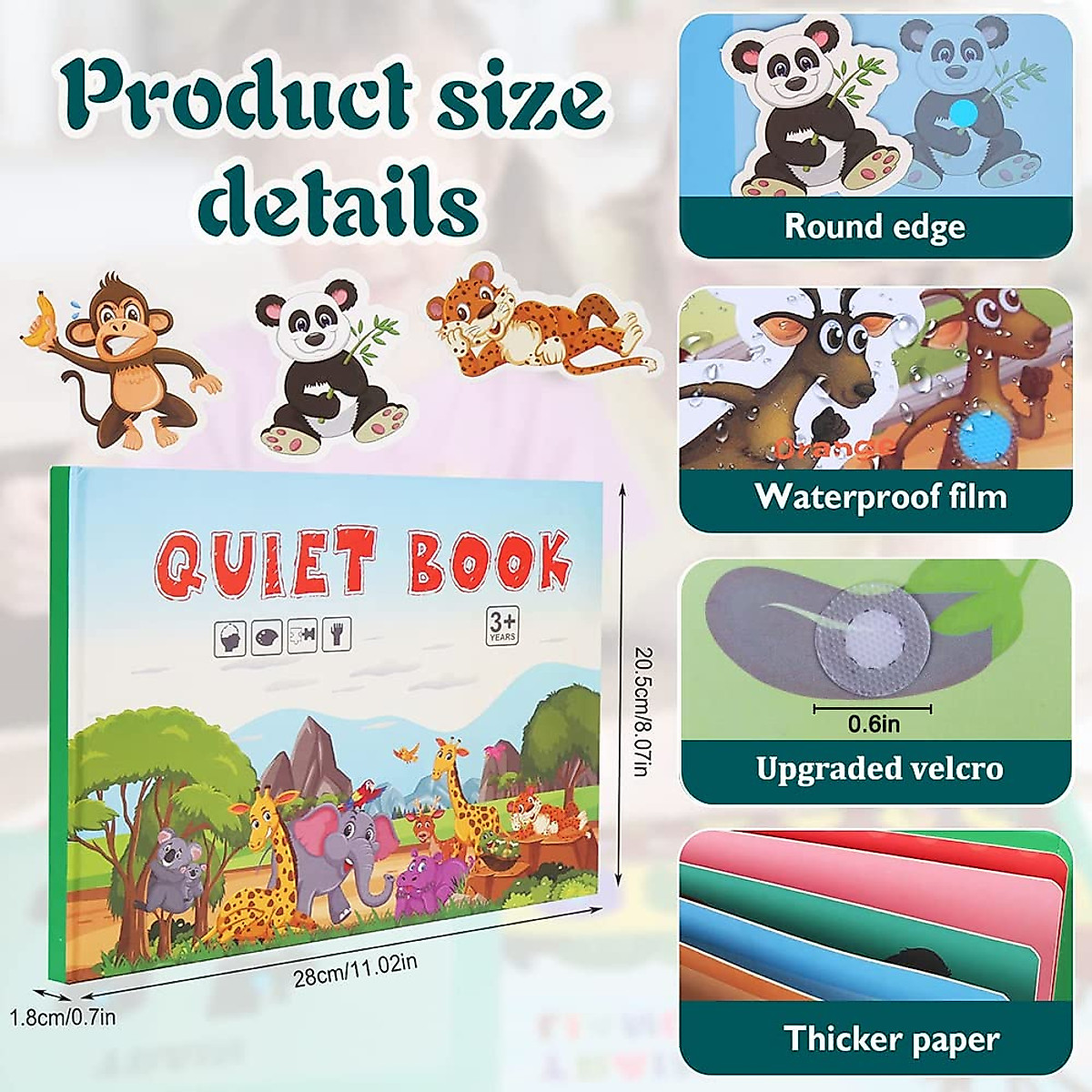 Quiet Book for Toddlers Montessori Activity Toys Busy Book Sensory Educational Preschool Learning Book for 3 4 5 6 Year Old Boys and Girls School Supplies(Numbers)