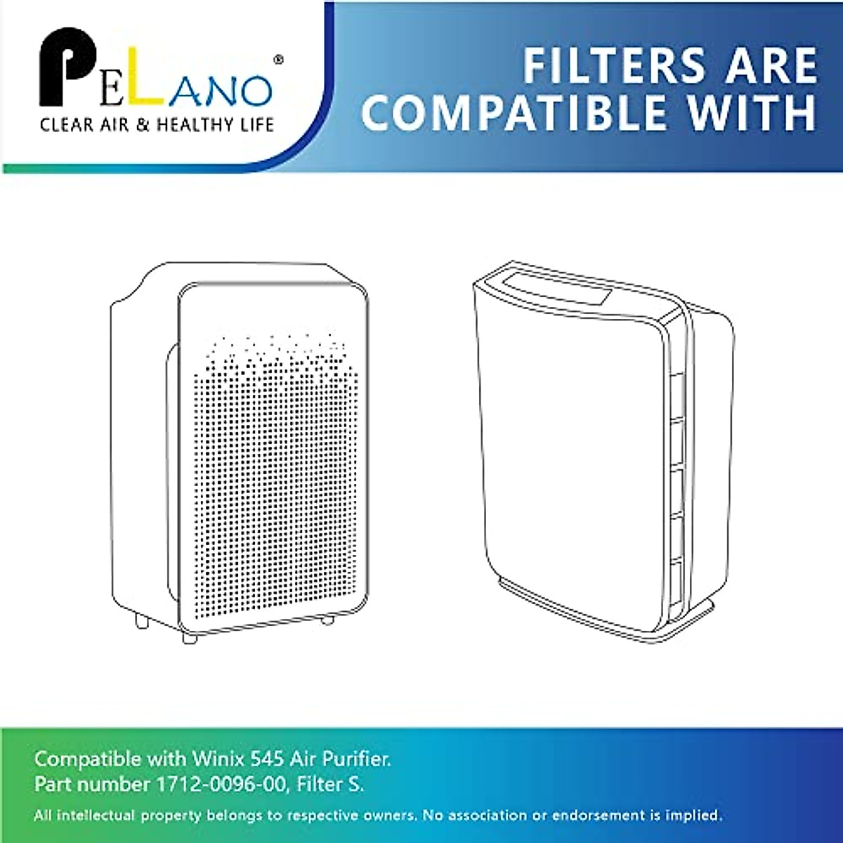 3Pack C545 HEPA Replacement Filter Compatible for Winix C545, Hepa Filter S, Part Number 1712-0096-00 and 2522-0058-00