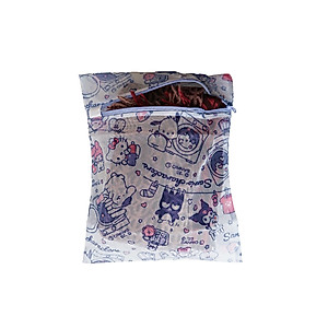 Polyester Mesh Laundry Bag with Hanging String - Mesh Wash Bags, Delicate Laundry Bag (Pompom-Puin, Pocahco-Dog, My-Meloday, Kitty Kitten, Cinnamon-roll, Bad-Batz-Maroo)