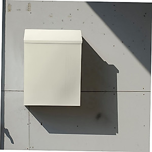 Generic Iron Letter Container Home Mailbox Wall Mounted Security Mailbox Letter Box High Capacity Mailbox White/Red Post Box, 30x23cm (M2Y1732K17H2GFY)