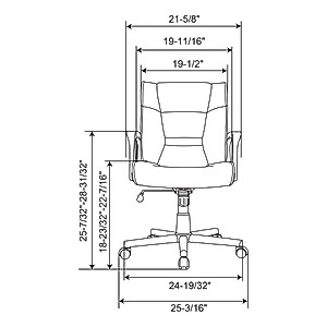 Realspace® Rezzi Vegan Leather Mid-Back Manager Chair, Black