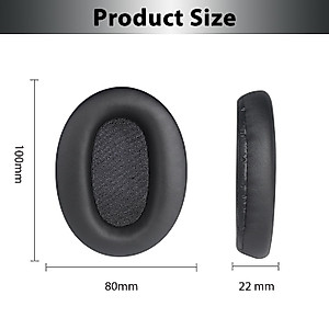 WH-CH710N Replacement Earpads Ear Cushions,Ear Pads for Sony WH-CH700N, WH-CH710N, WH-CH720N Headphones, Ear Cushions with Soft Protein Leather, Ear Comfort Memory Foam (Black)